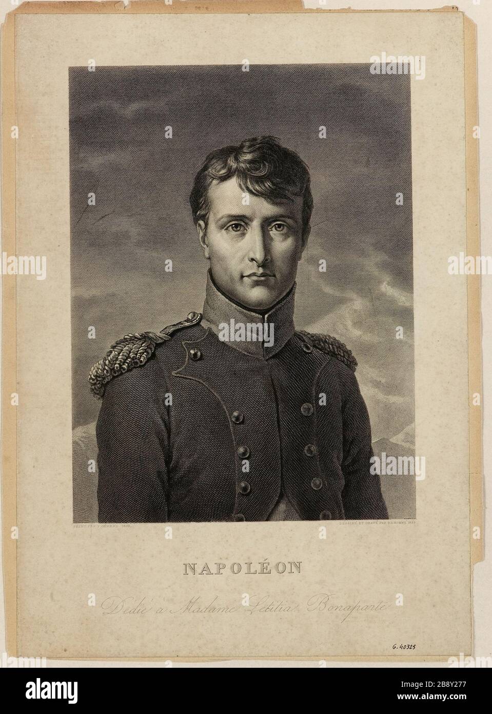 Napoleon / Dedicated to Madame Letitia Bonaparte Stock Photo - Alamy