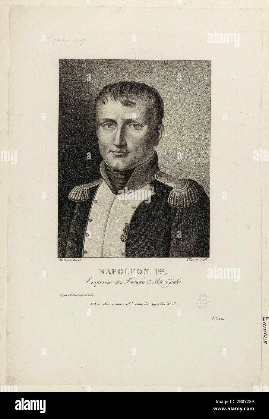 Napoleon I / French Emperor & King of Italy Stock Photo - Alamy
