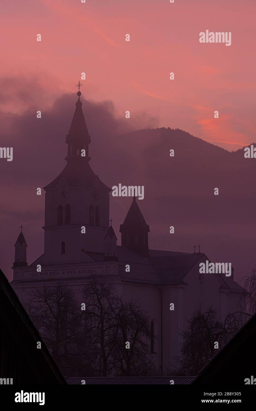 Mist covered church hi-res stock photography and images - Alamy