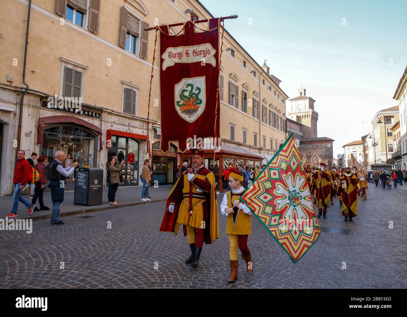 Italy Emilia Romagna Ferrara - Palio - parade Stock Photo - Alamy