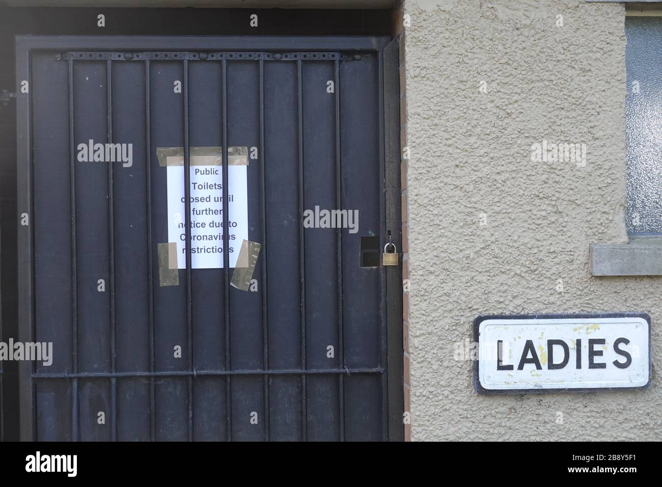 Public toilets closed in park hi-res stock photography and images - Alamy