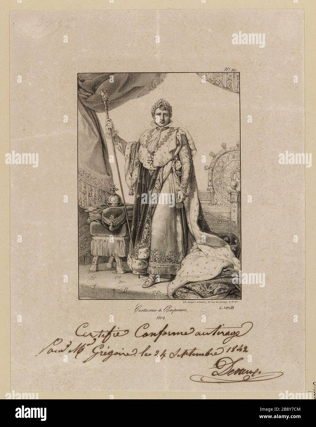 N ° 321 / costume the Emperor. / 1804 Stock Photo - Alamy