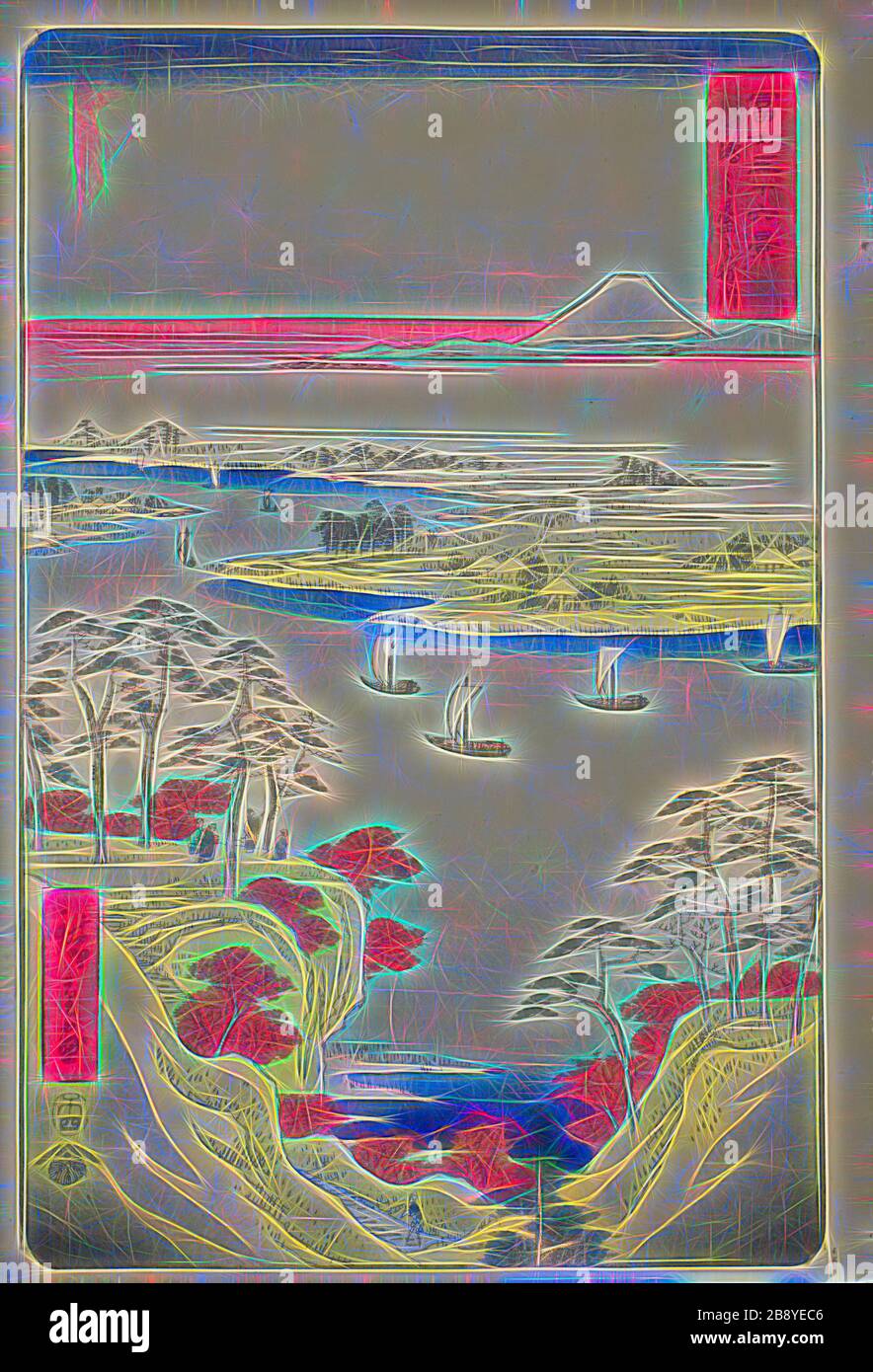 The Tone River at Konodai (Konodai Tonegawa), from the series Thirty ...