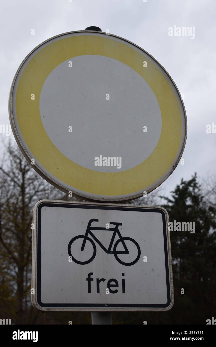no entry except for bikes Stock Photo - Alamy