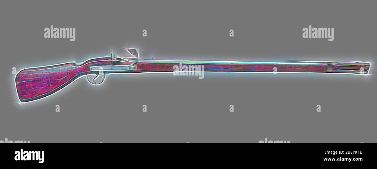 Matchlock Musket, c. 1640/60, Austrian, Vienna, Wien, Wood, walnut, and ...