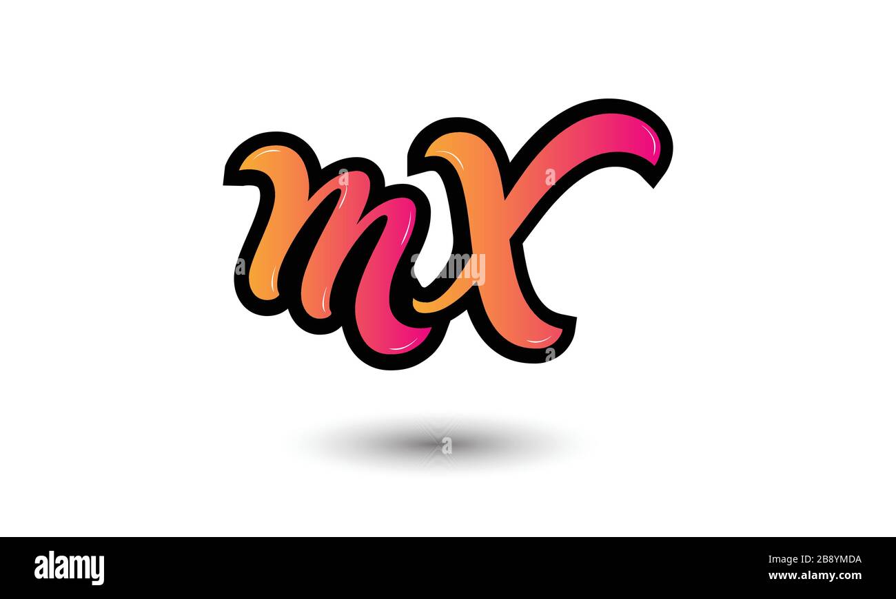 Creative and Minimalist Letter MX Logo Design Icon, Editable in Vector ...