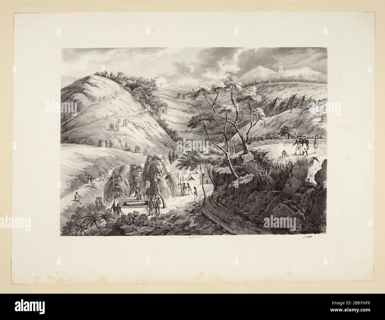 View Geranium Valley drawn from nature / May 8, 1821, at the burial of ...