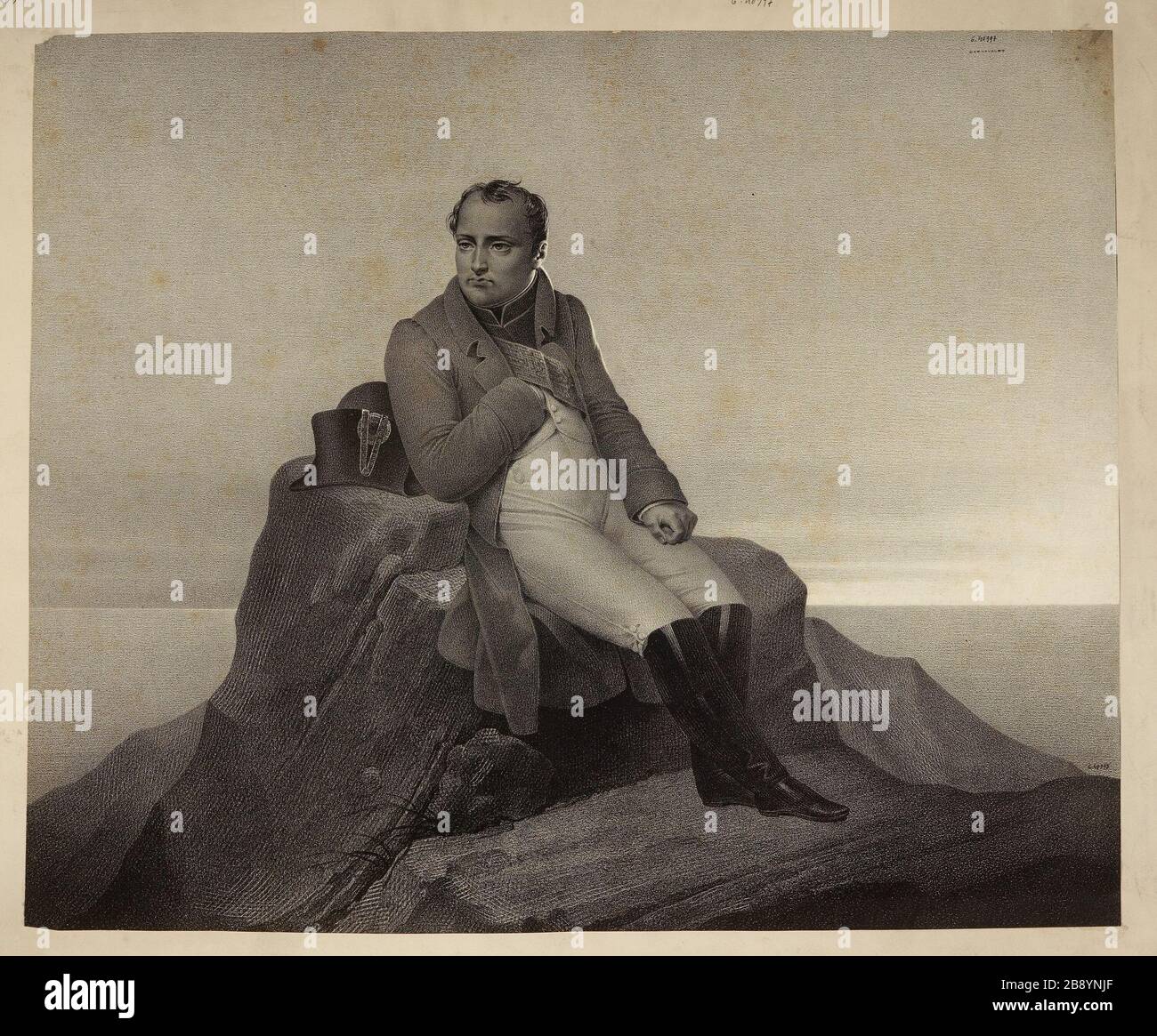 Napoleon on St. Helena rock Stock Photo - Alamy