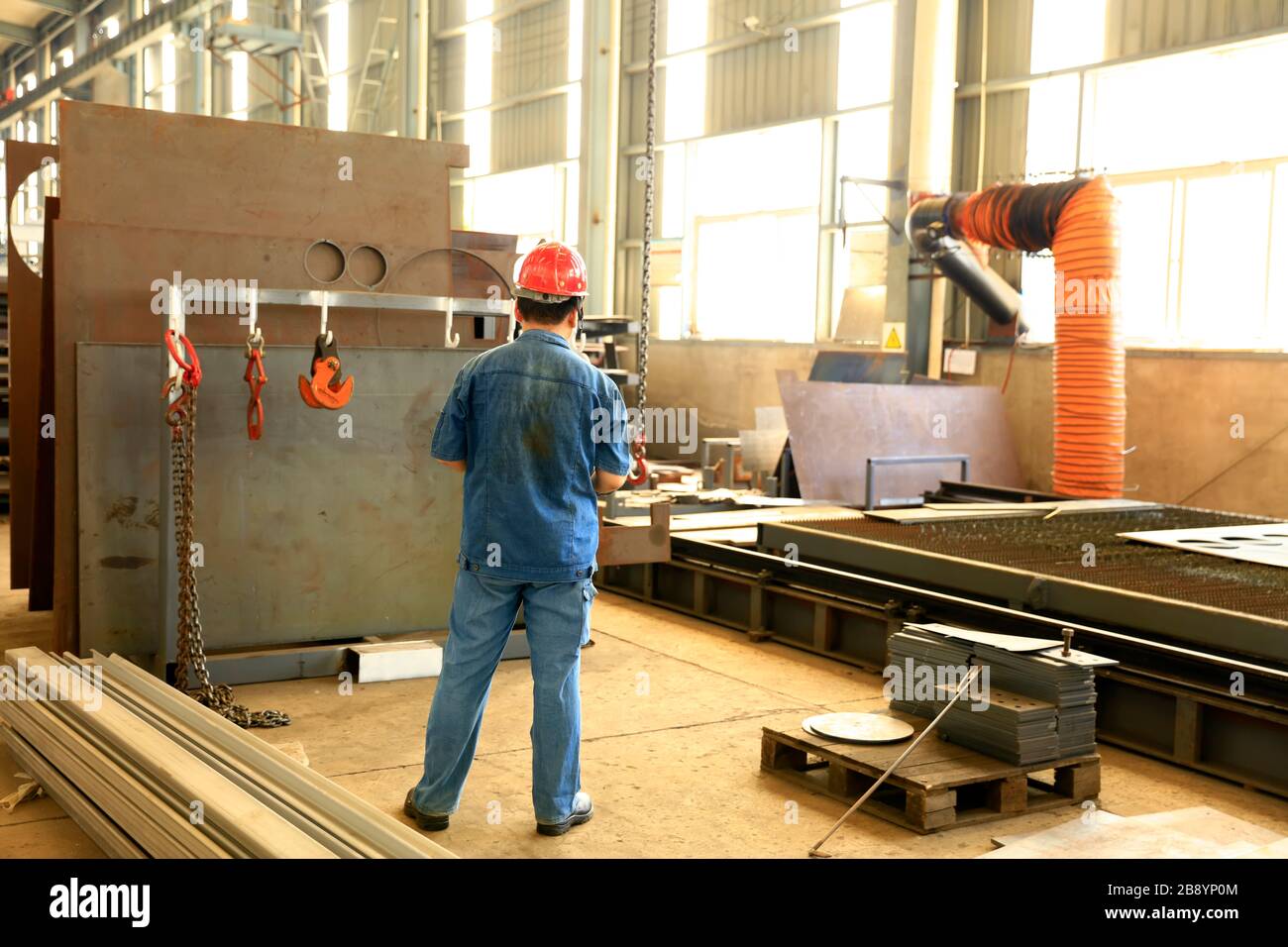 The workers work in the workshop of the factory Stock Photo - Alamy