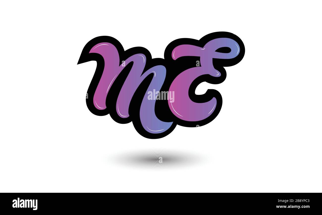 Abstract letter ME logo. This logo icon incorporate with abstract shape ...