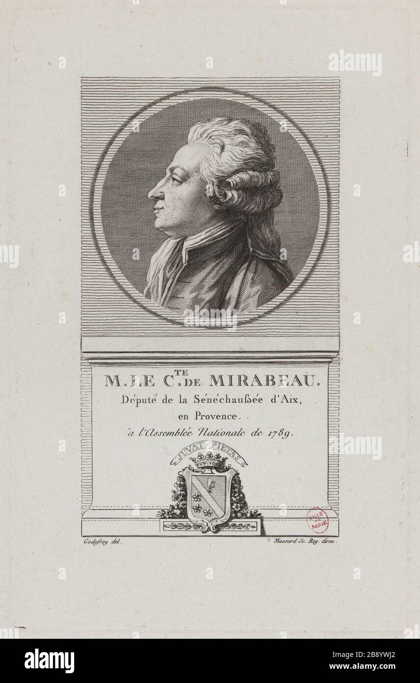 Count Mirabeau, Deputy of the Seneschal Aix en Provence. Jean Baptiste ...