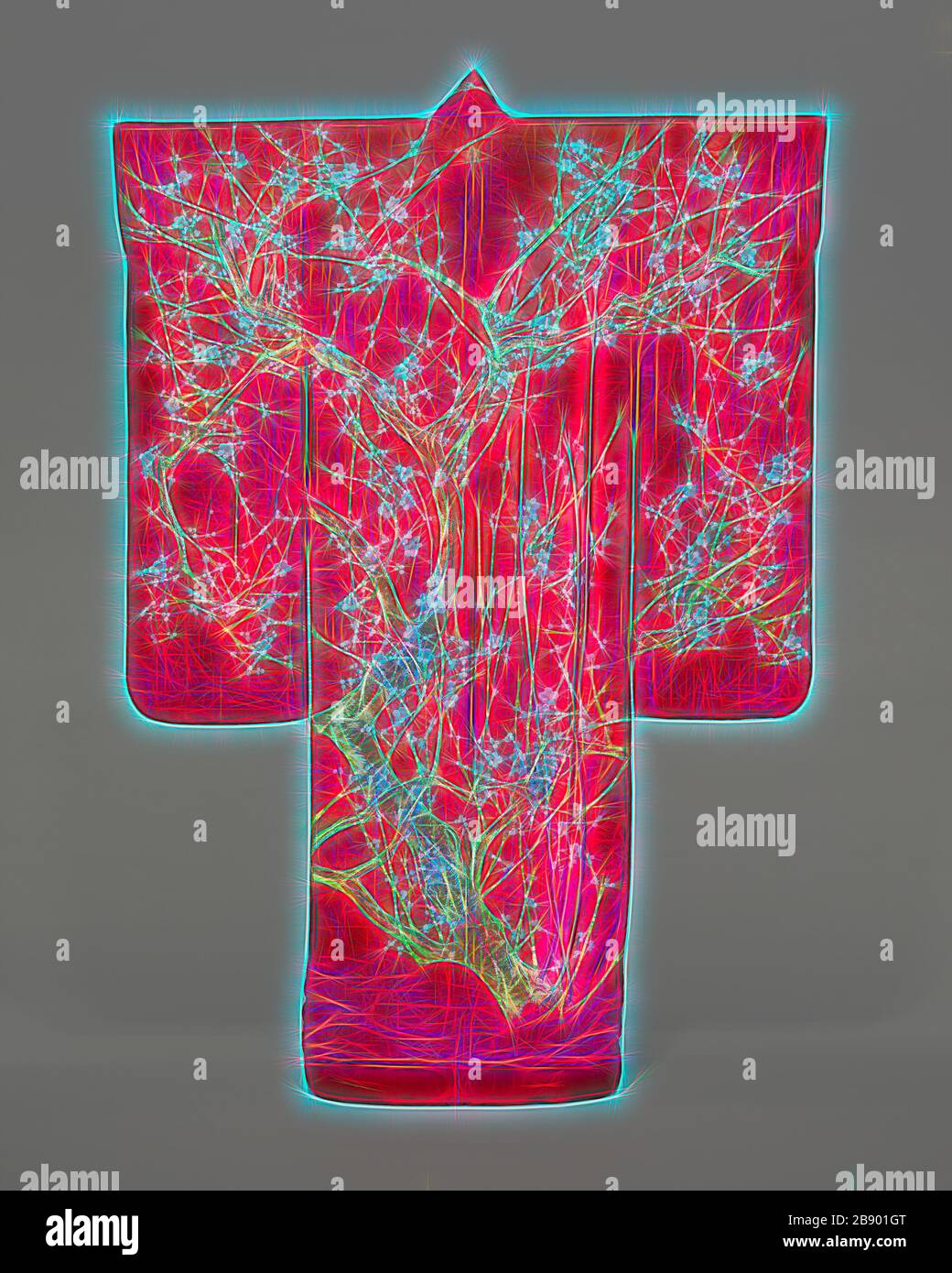 Furisode, late Edo period (1789–1868), 1801/1868, Japan, Silk, 4:1 ...