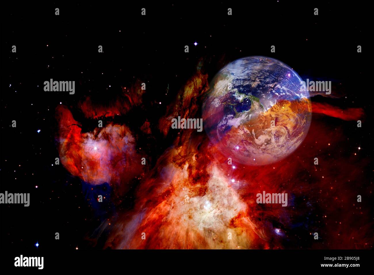 Planet Earth in outer space. Elements of this image furnished by NASA ...