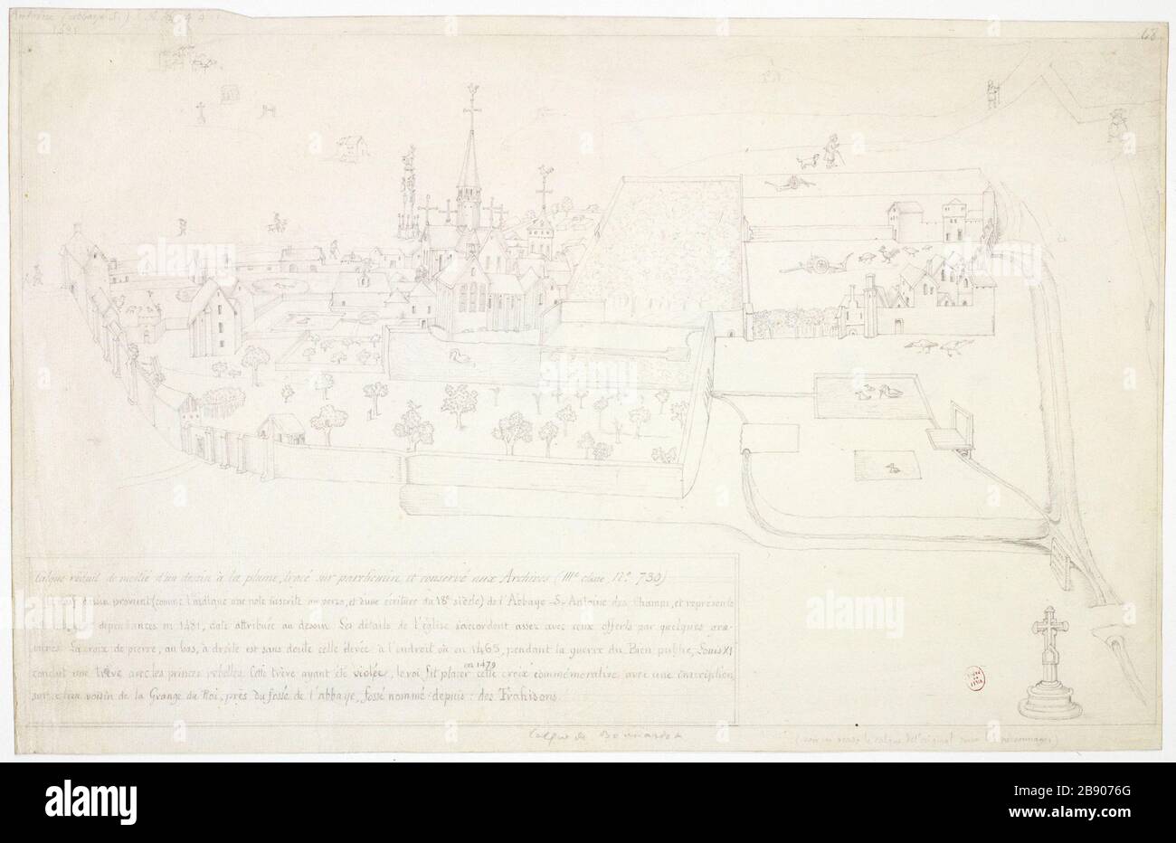 St. Anthony Abbey Alfred Bonnardot (1808-1884). Abbaye Saint-Antoine ...