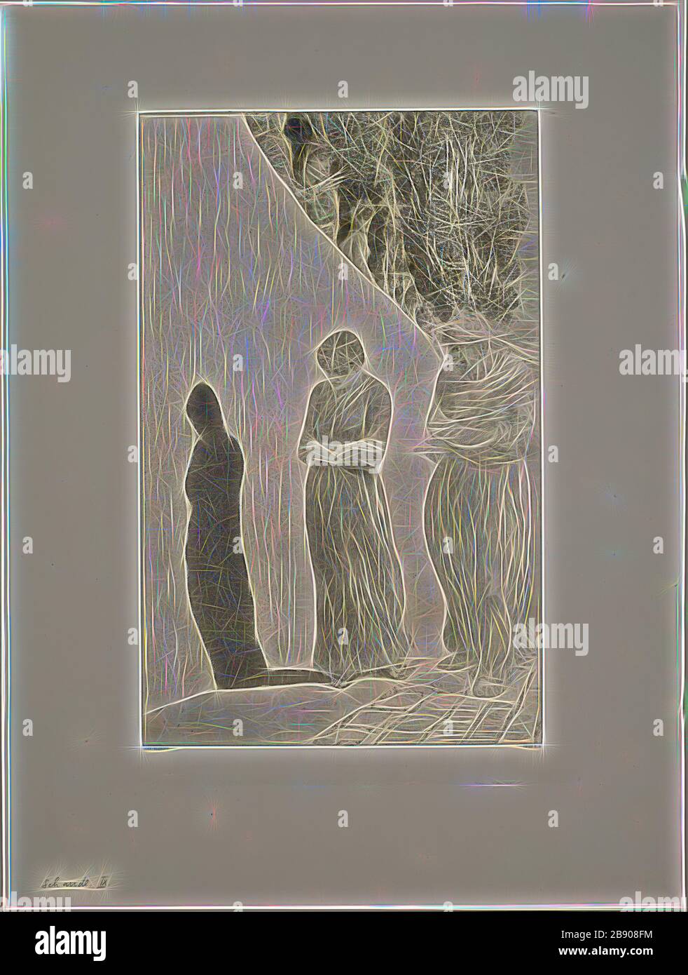 Etching engraving and aquatint on cream wove paper hi-res stock ...