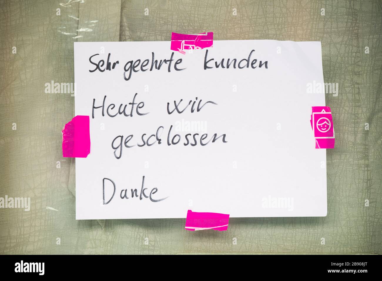 Hanover, Germany. 23rd Mar, 2020. An Asian snack bar informs with a ...