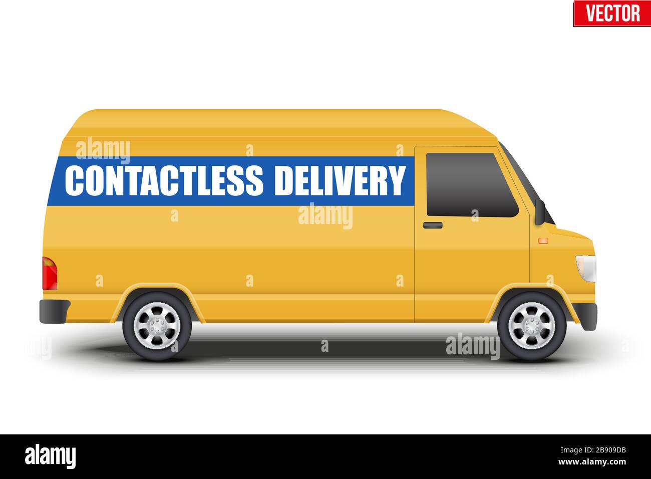 Delivery concept side view Stock Vector Images - Alamy