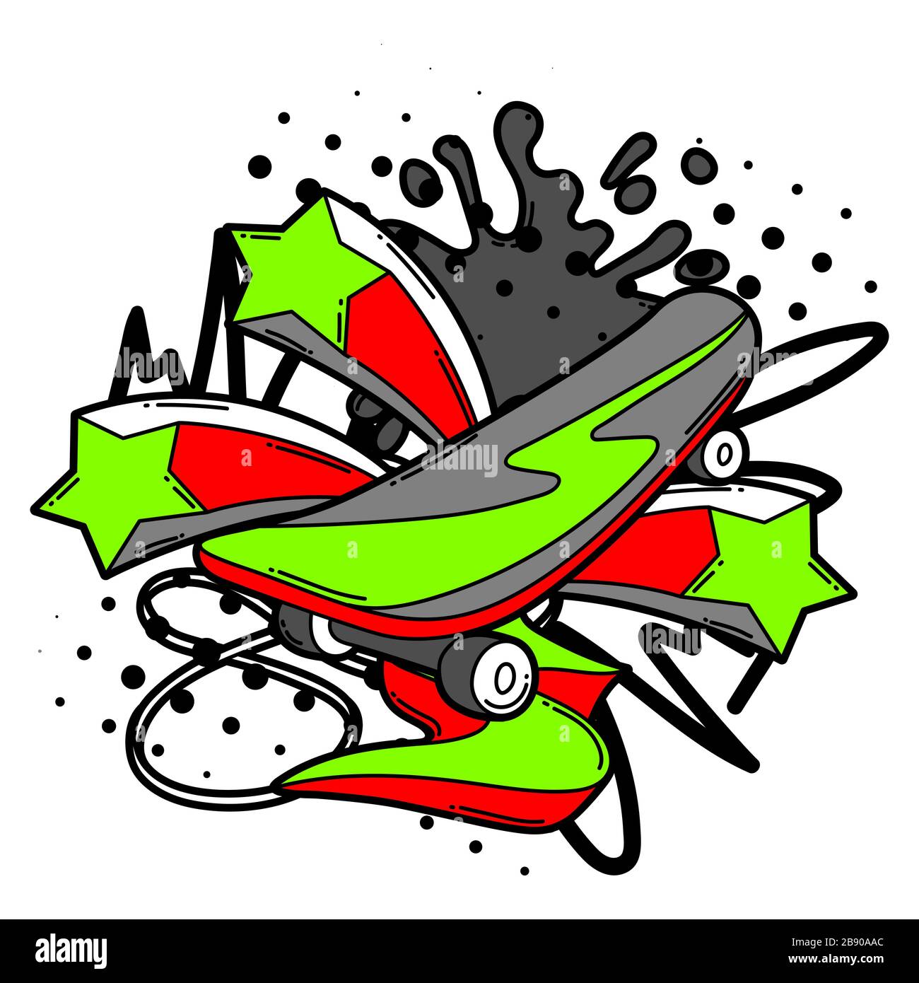 Skateboard sticker Cut Out Stock Images & Pictures - Alamy