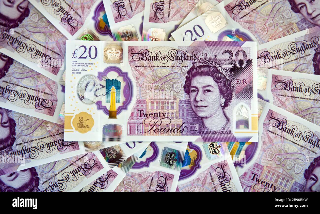 Britain's new £20 banknotes Stock Photo - Alamy