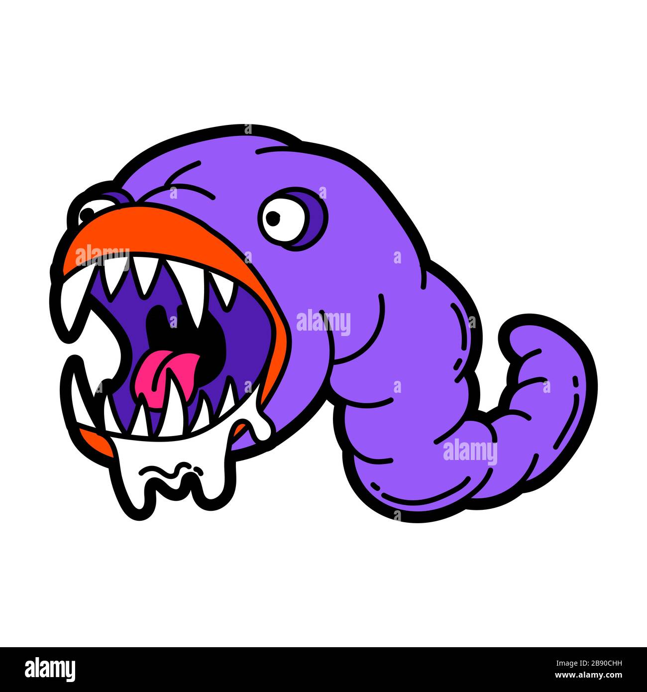 Monster jaws mouth tongue Stock Vector Images - Alamy