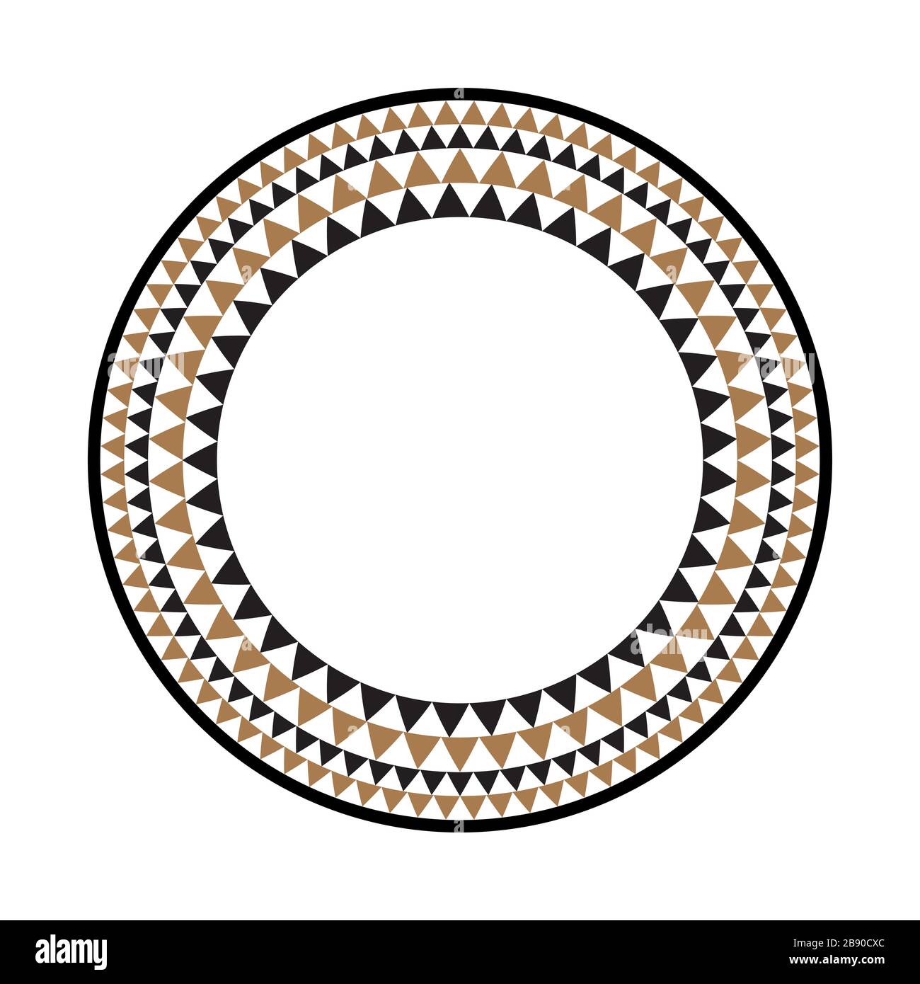 Ethnic african tribal round vector art frame Stock Vector Image & Art ...
