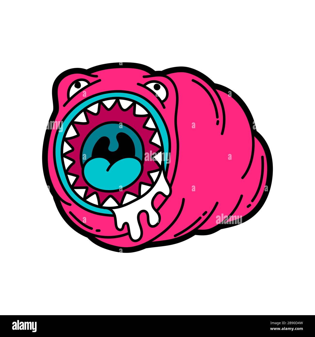 Monster jaws mouth tongue Stock Vector Images - Alamy