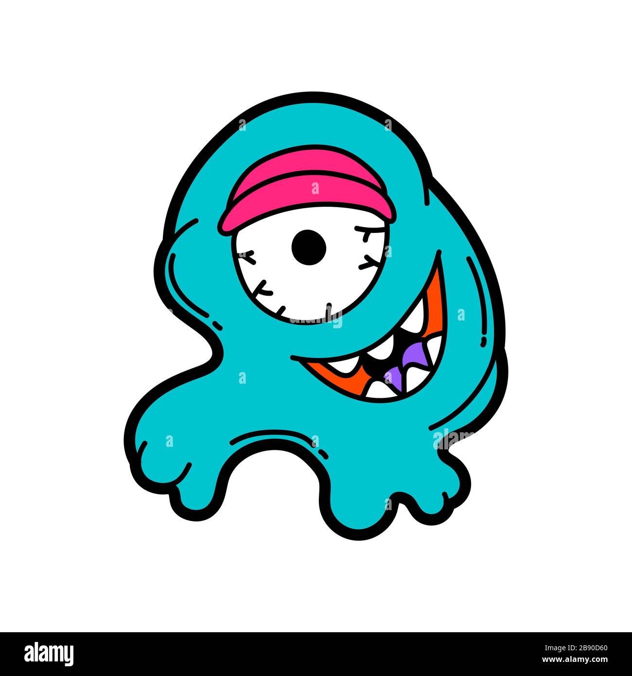 Monster jaws mouth tongue Stock Vector Images - Alamy