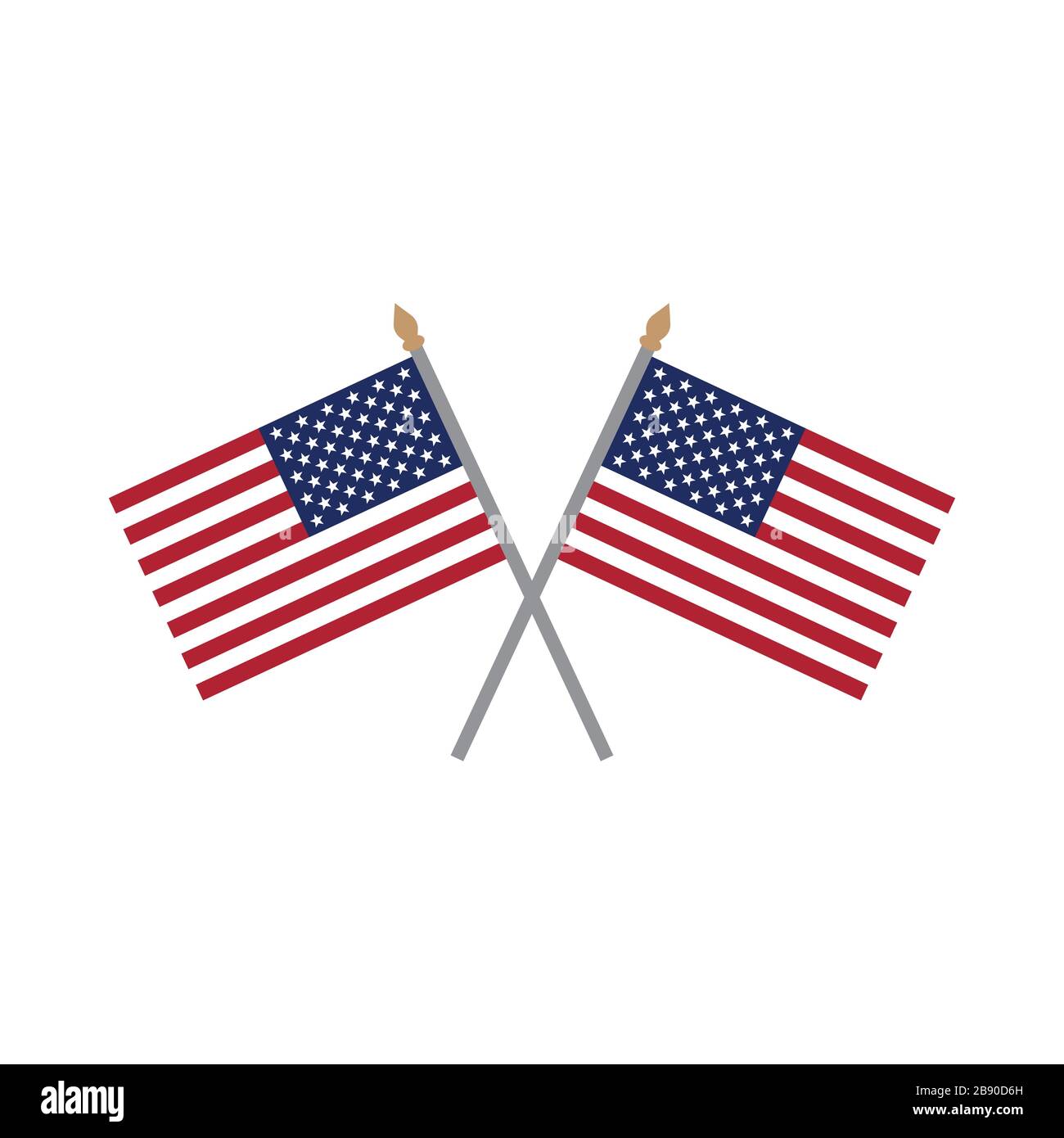 Two original American flags, The Fourth of July Stock Vector Image ...