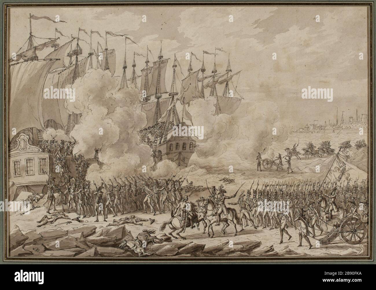 Taking the Dutch fleet by the French Cavalry in the harbor of Texel, 20 ...