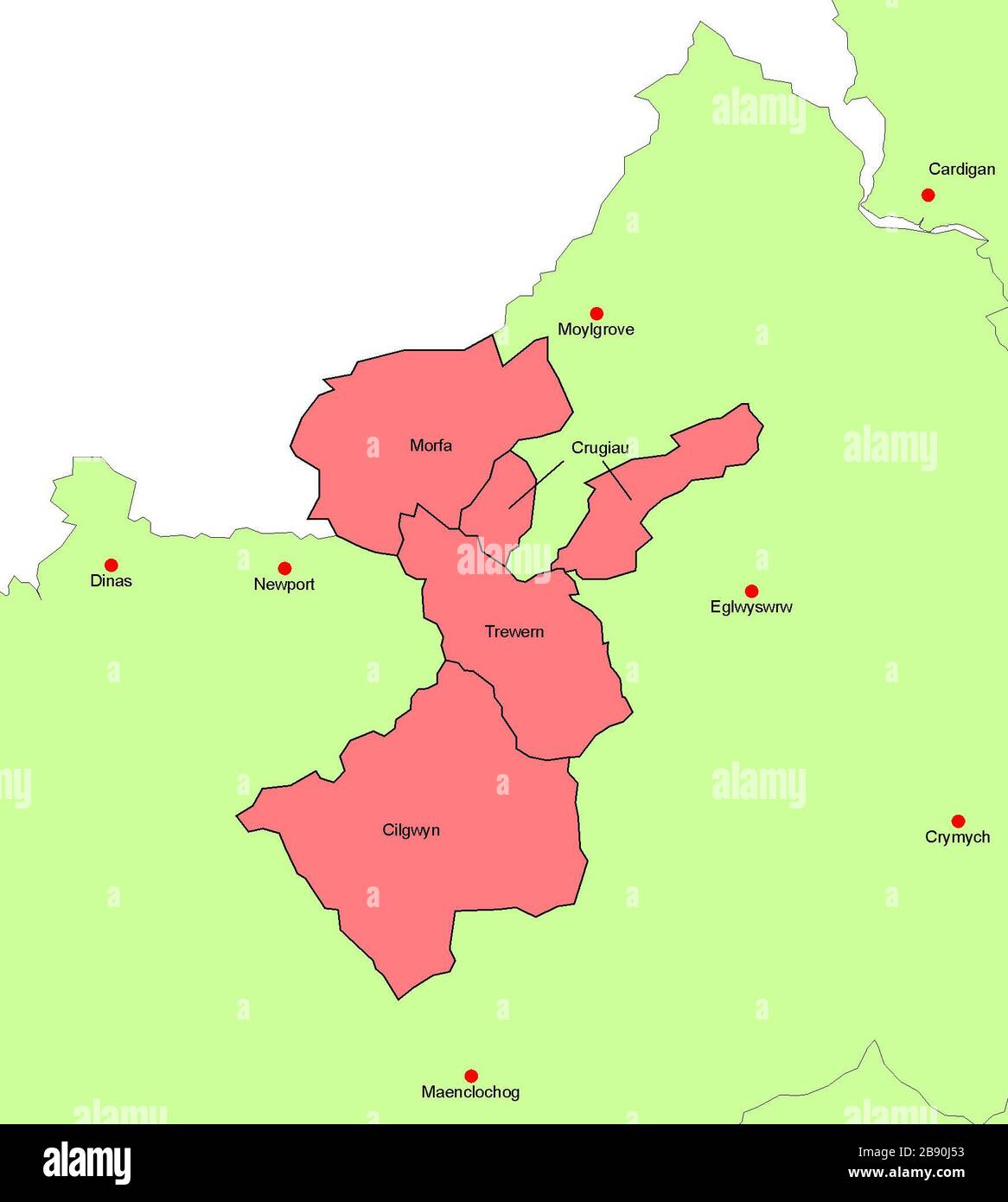 Map of pembrokeshire hi-res stock photography and images - Alamy