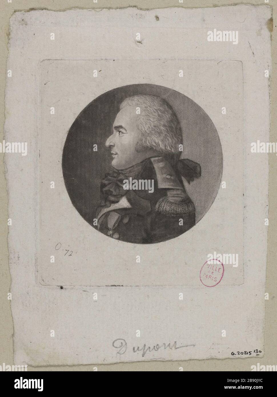 Portrait of Mr. Dupont Edmé Quenedey (1756-1830). "Portrait de Monsieur ...