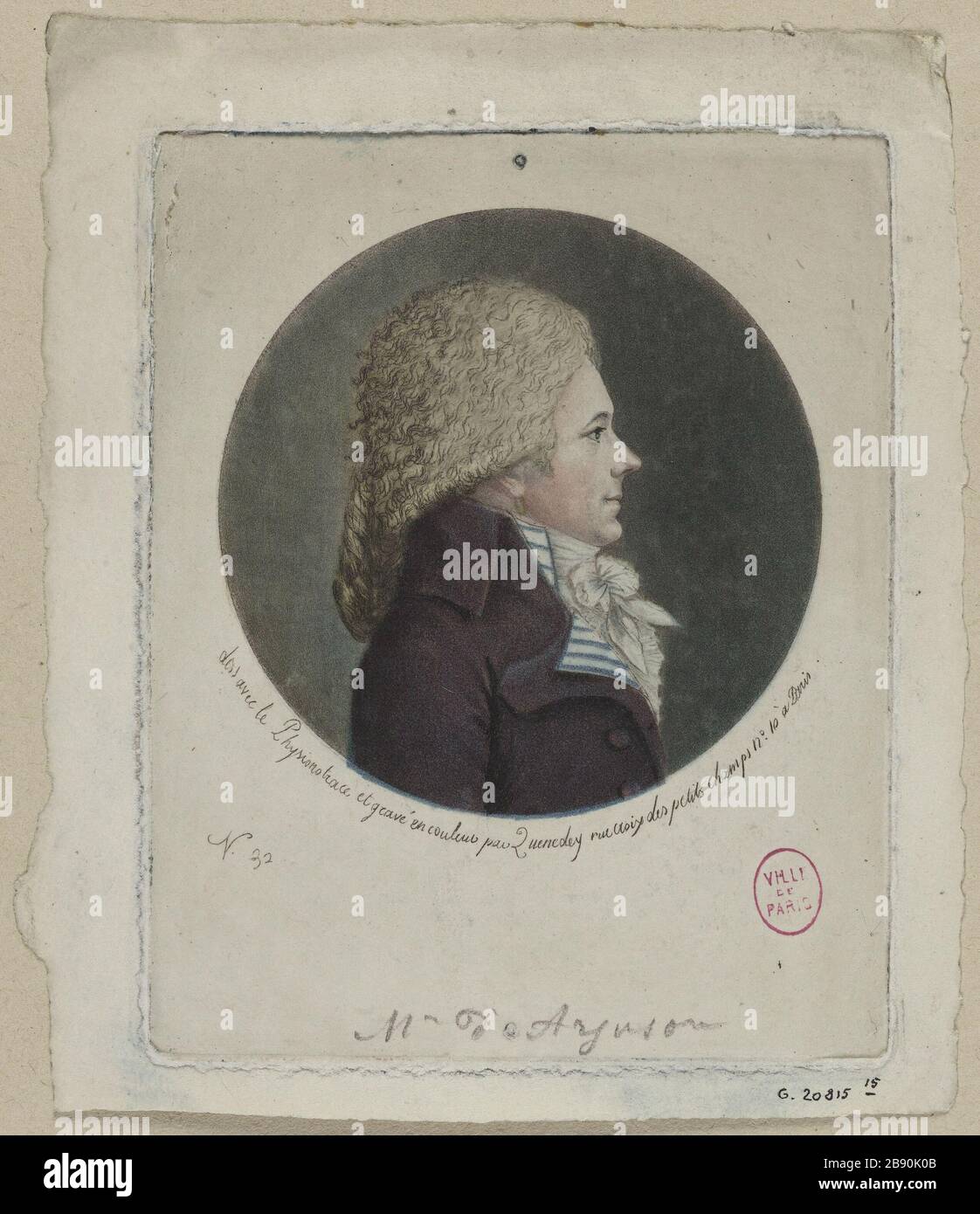 Portrait of Mr. Arjuson Edmé Quenedey (1756-1830). "Portrait de ...