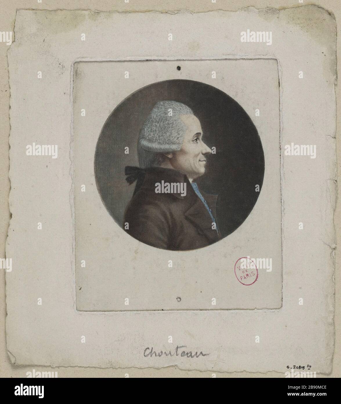 Portrait of Madame Chouteau Edmé Quenedey (1756-1830). "Portrait de ...