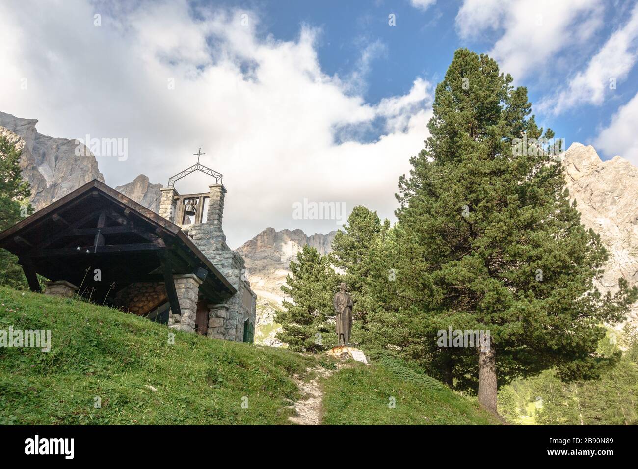 Cappella ai Caduti della montagna next to Rifugio Contrin in the ...
