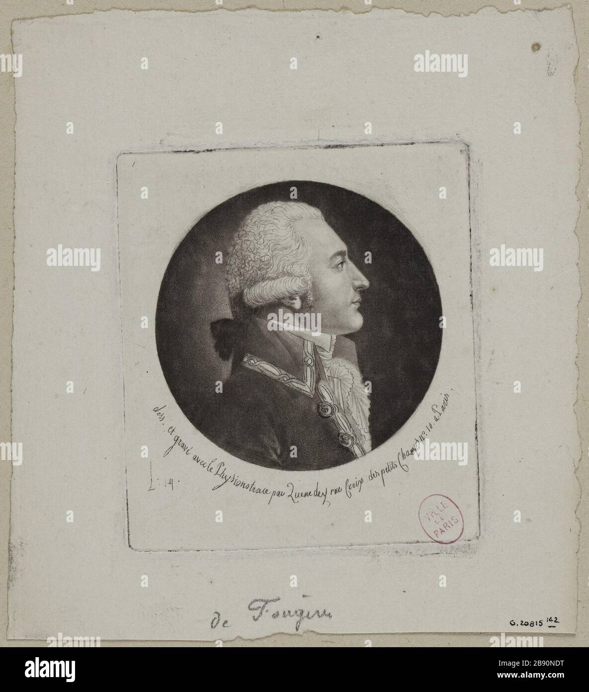 Portrait of Mr. Ferns Edmé Quenedey (1756-1830). "Portrait de Monsieur ...