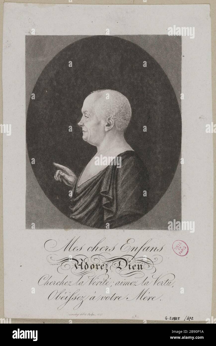 Portrait of Mr. Hanson Edmé Quenedey (1756-1830). "Portrait de Monsieur ...