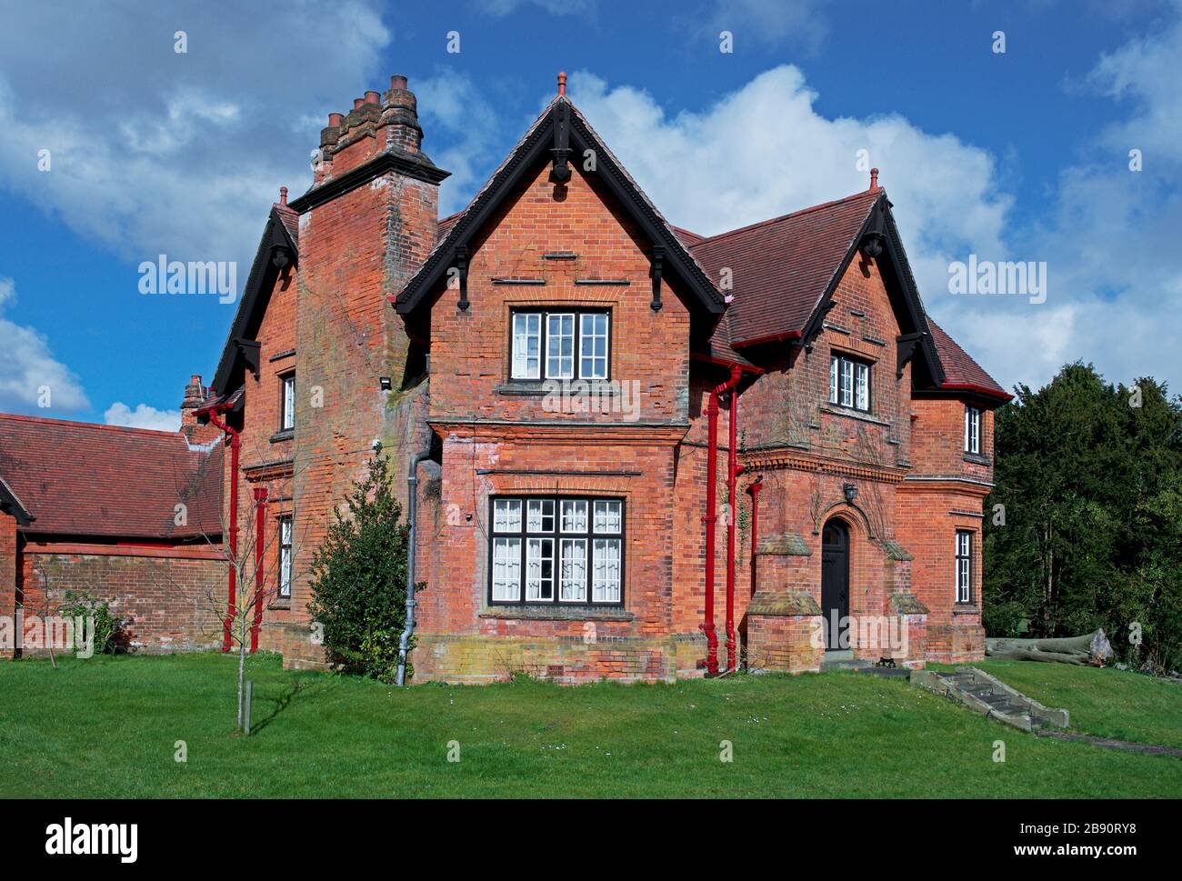 House in the estate village of Sledmere, East Yorkshire, England UK ...