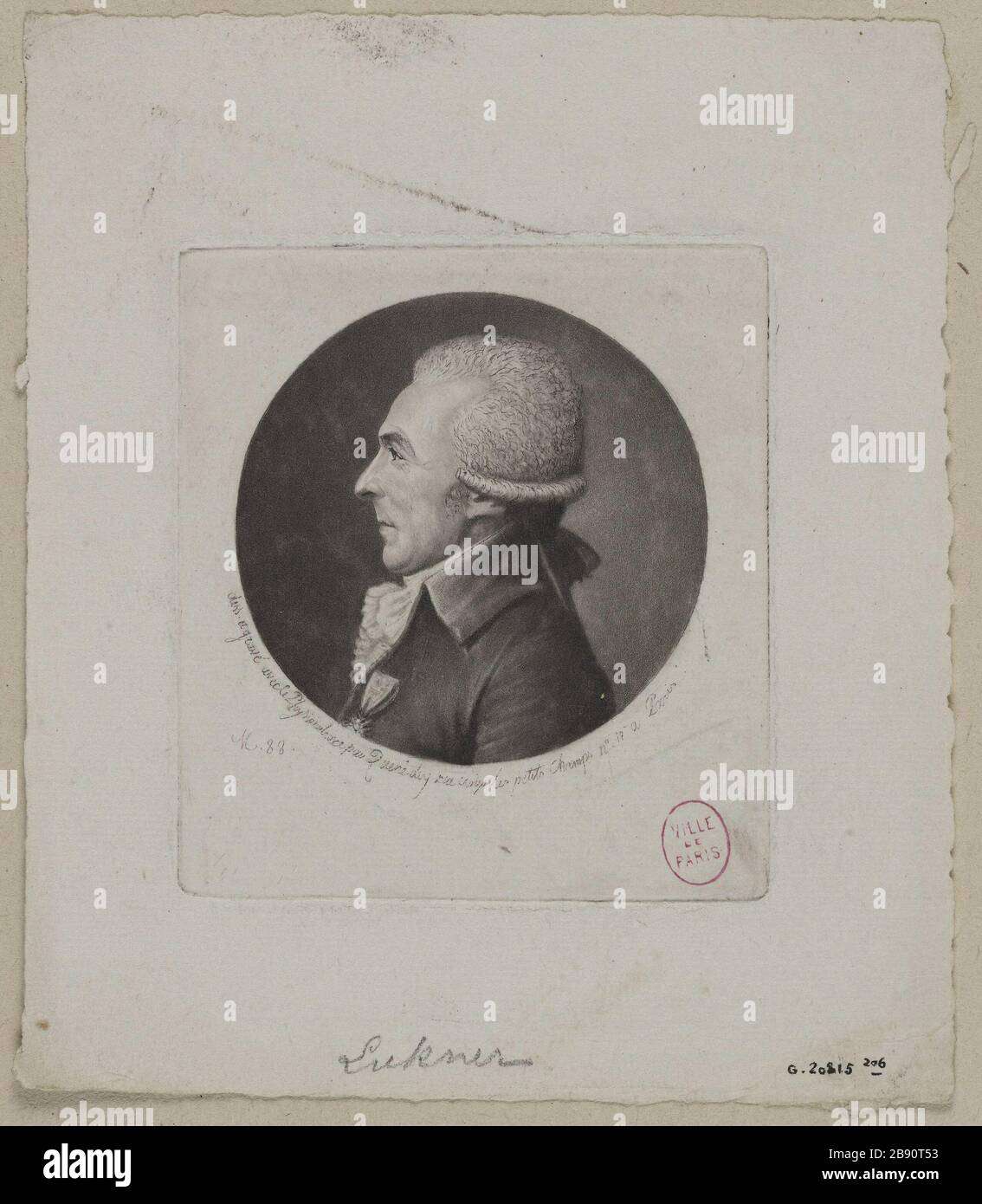 Portrait of Mr. Lukner Edmé Quenedey (1756-1830). "Portrait de Monsieur ...