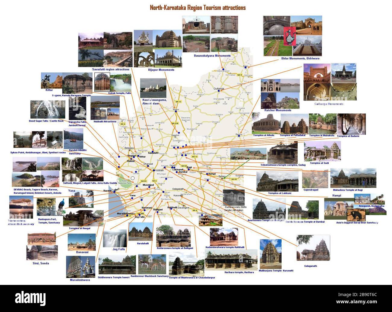 North karnataka region tourism map hi-res stock photography and images ...