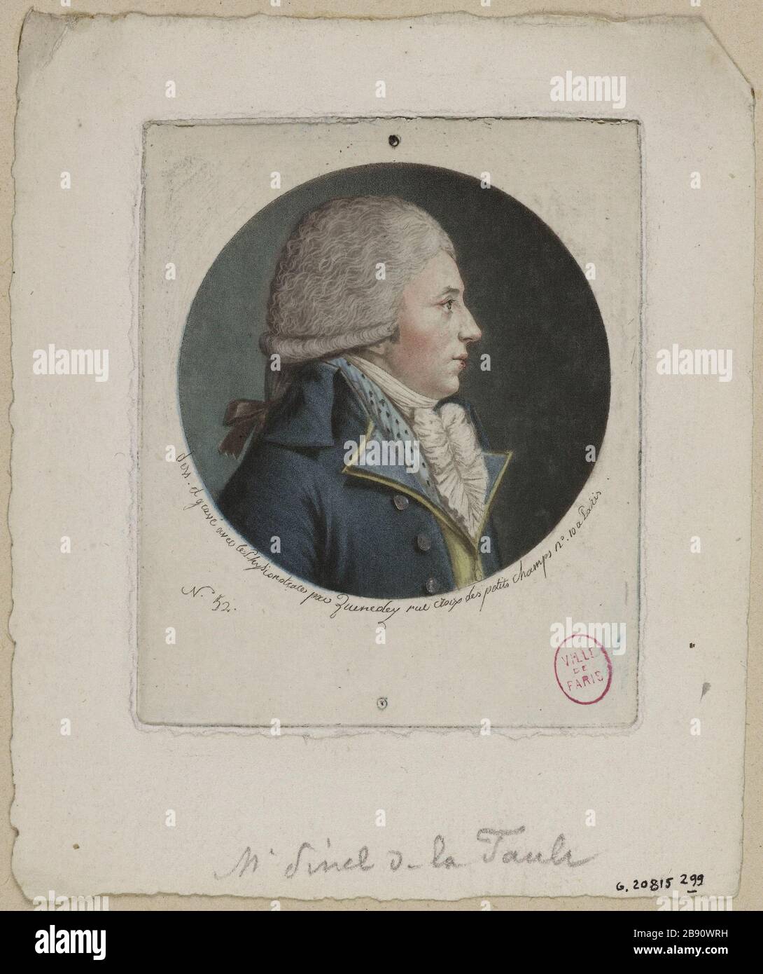 Portrait of Mr. Pinel of Taule. Edmé Quenedey (1756-1830). "Portrait de ...