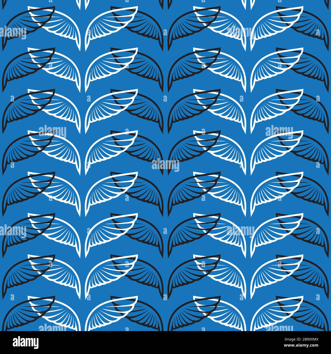 Angel doodle flying wings Stock Vector Images - Alamy