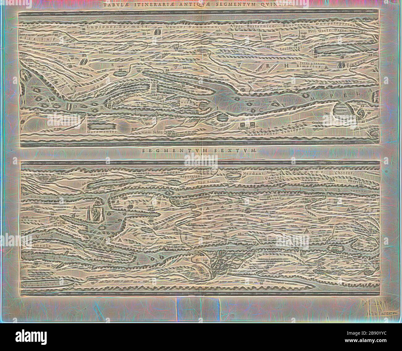Map, Copperplate print, Reimagined by Gibon, design of warm cheerful ...