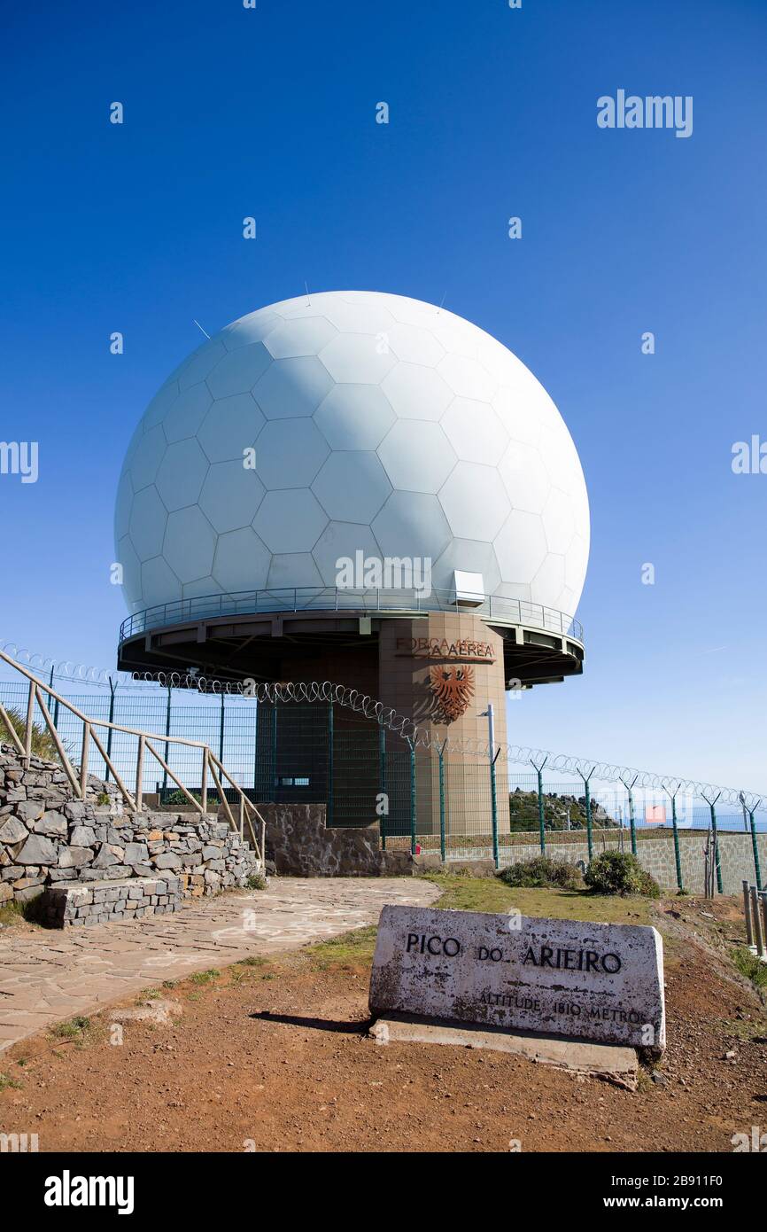 MADEIRA, PORTUGAL - FEBRUARY 8, 2020: Optical Observatory in Pico do ...