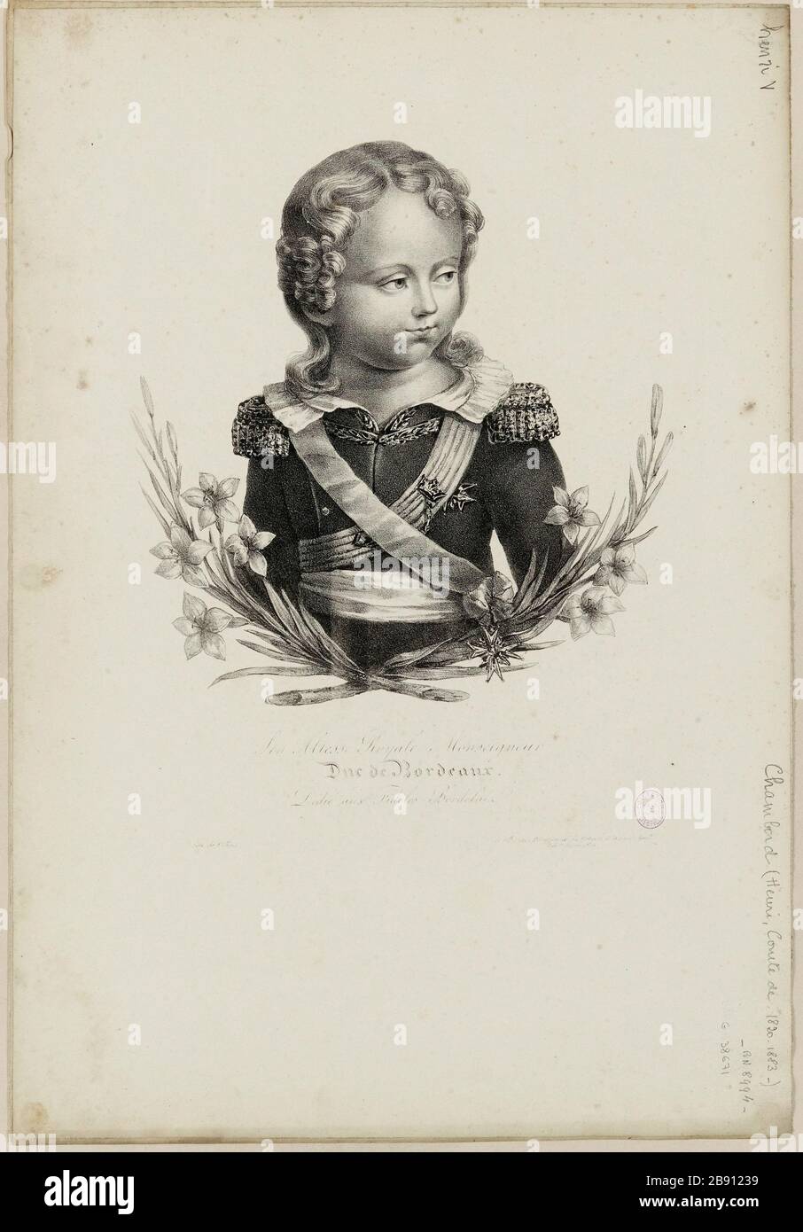 His royal highness the duke of bordeaux at chambord hi-res stock ...