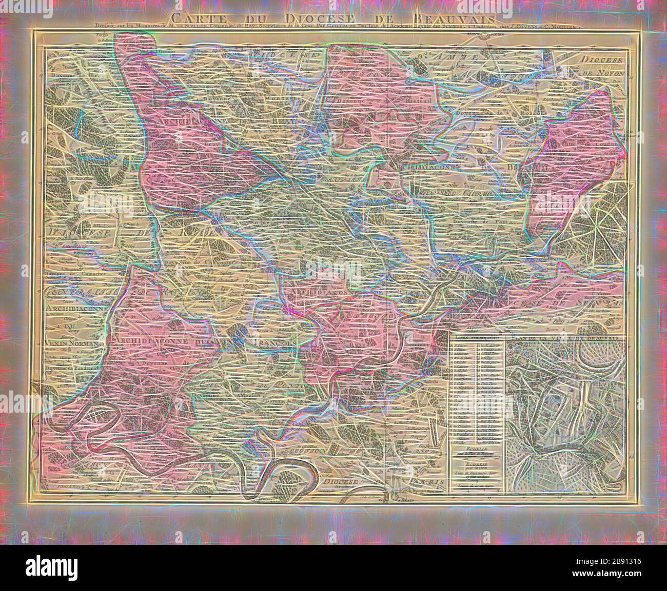 Map of beauvais hi-res stock photography and images - Alamy