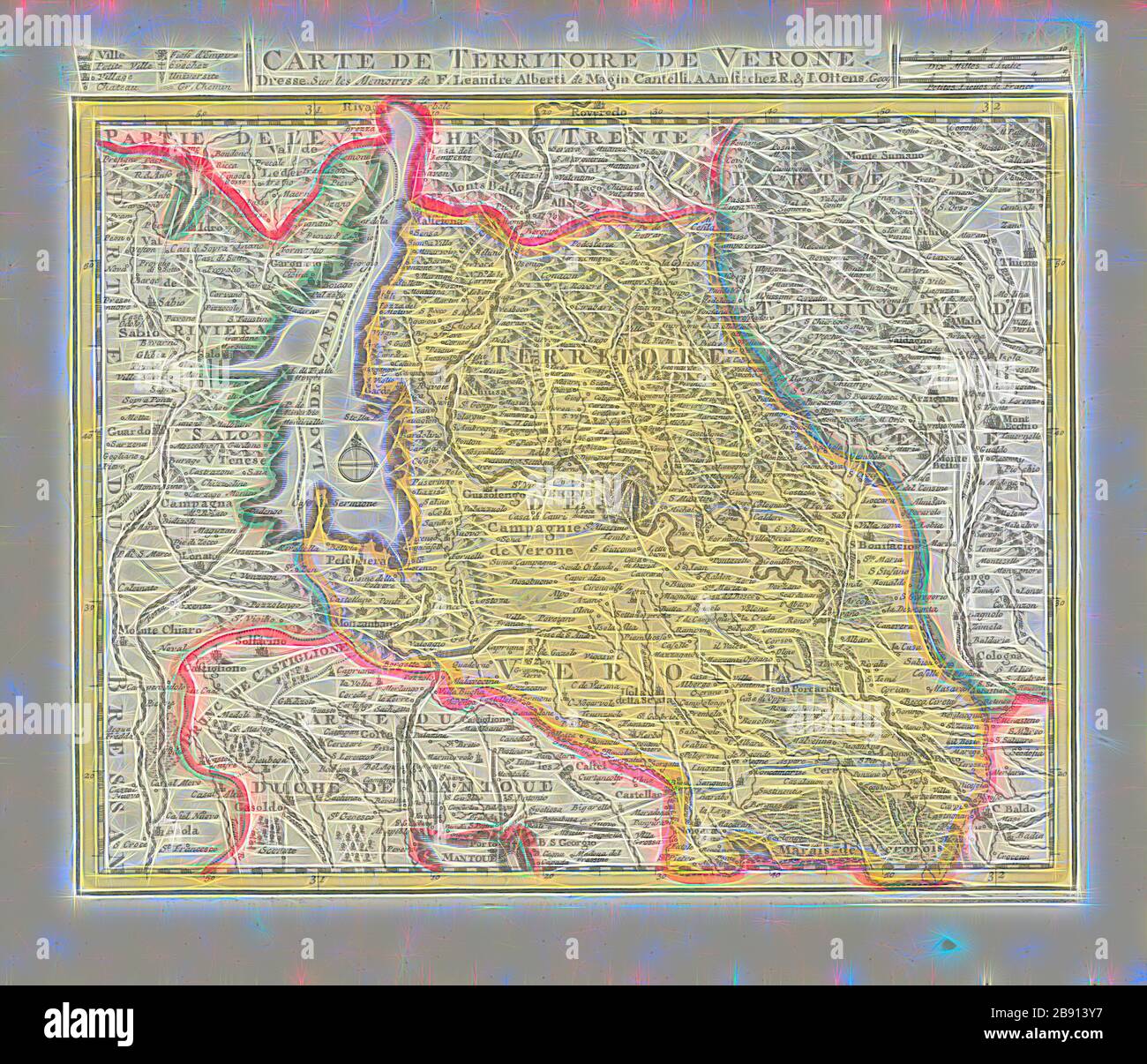 Map, Carte de territoire de Verone, Leandro Alberti (1479-1552 ...