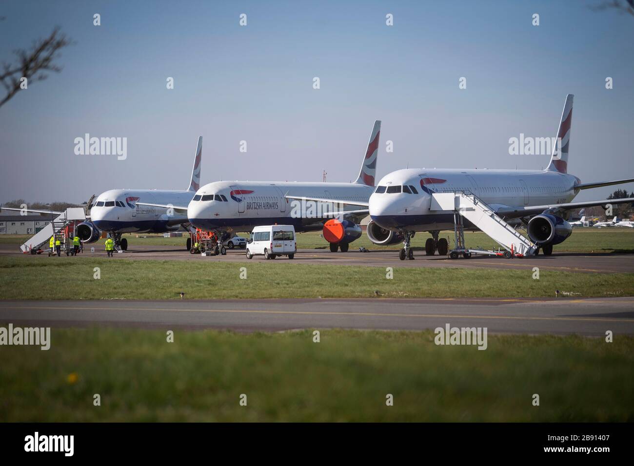 British airways aircraft parked bournemouth airport hi-res stock ...