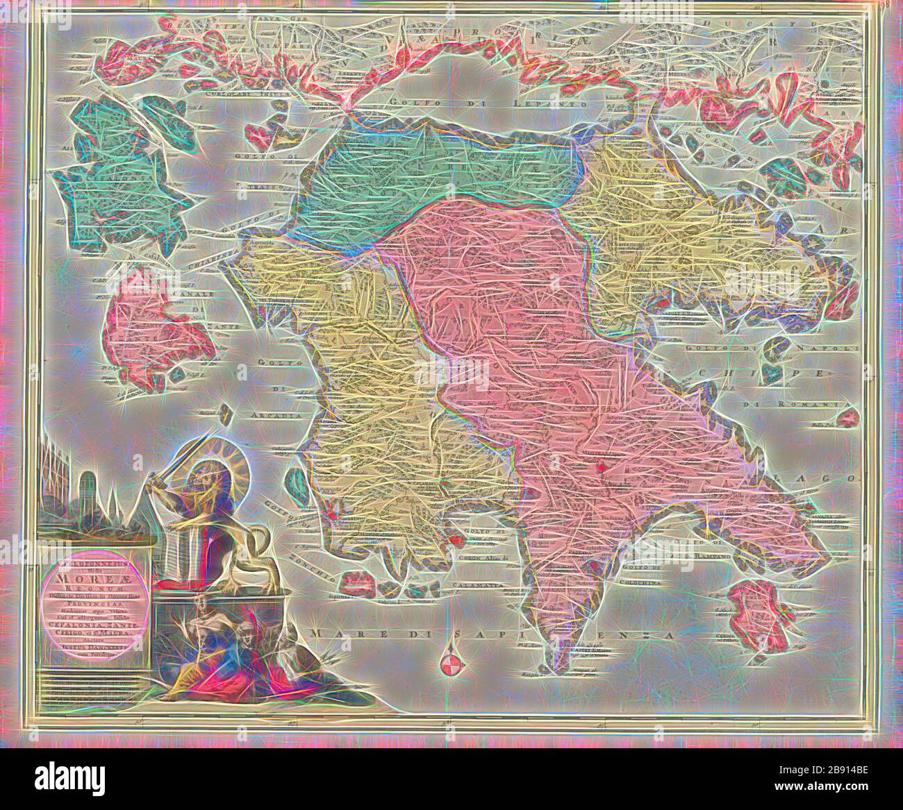 Map of the peloponnesus hi-res stock photography and images - Alamy