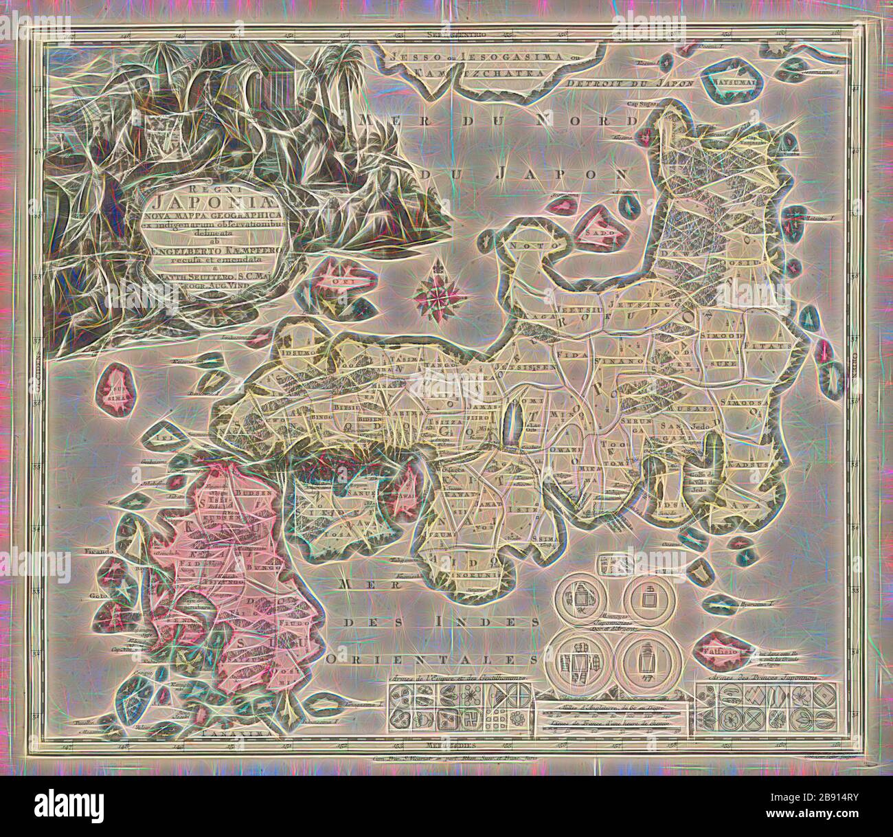 Map, Regni Japoniae nova mappa geographica, Tobias Conrad Lotter (1717 ...