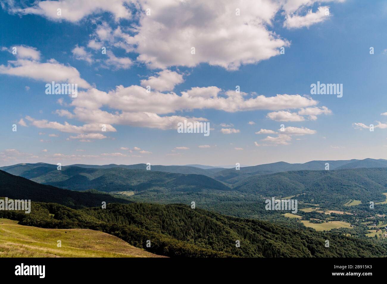 The road from Mieczysław Orłowicz Pass to Smerek Peak in the Bieszczady ...